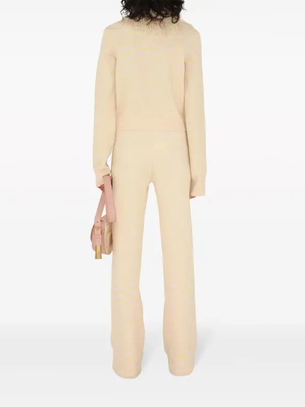 Burberry Warped Houndstooth Jacquard Jumper - Neutrals