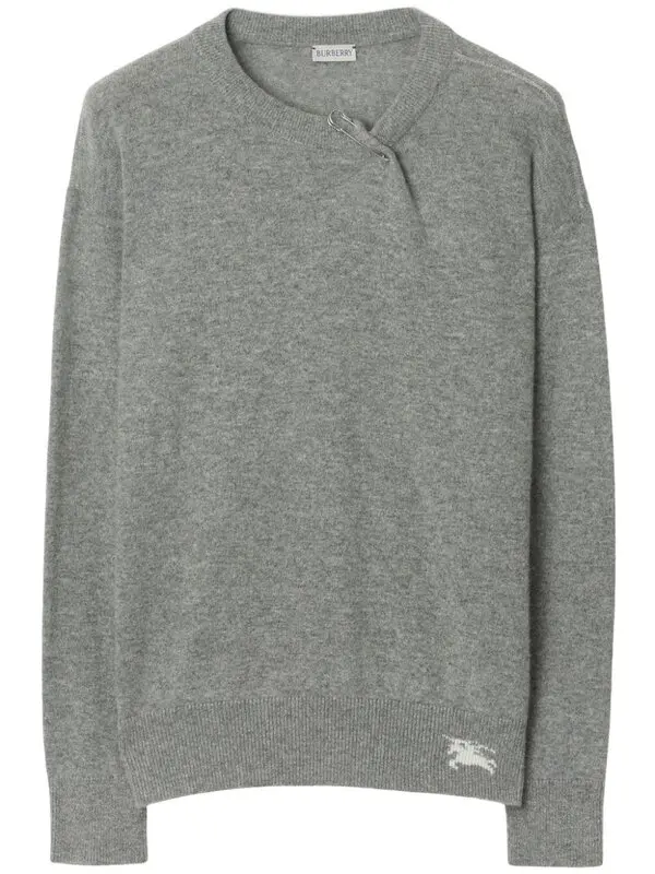 Burberry Equestrian Knight Embroidered Jumper - Grey