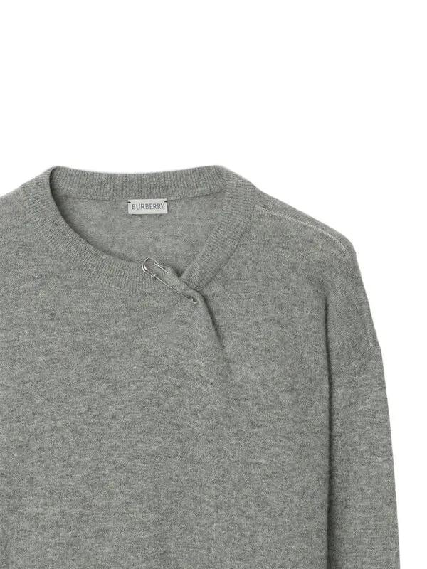 Burberry Equestrian Knight Embroidered Jumper - Grey