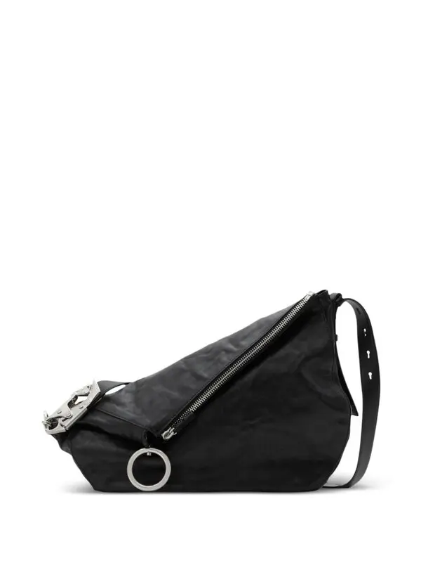 Burberry Medium Knight Leather Tote Bag - Black
