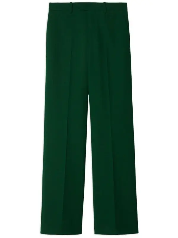 Burberry Tailored-cut Wool Trousers - Green