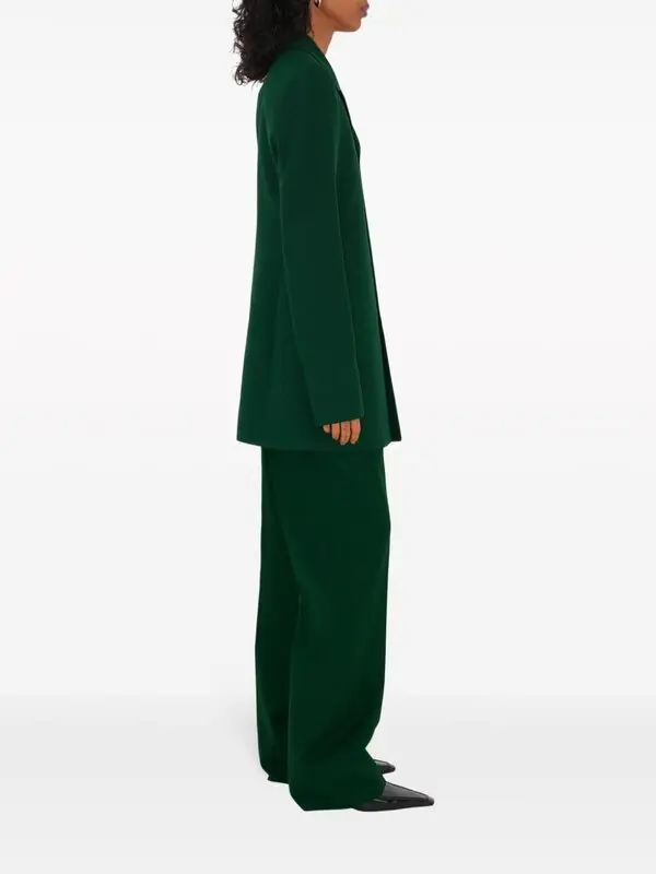 Burberry Tailored-cut Wool Trousers - Green