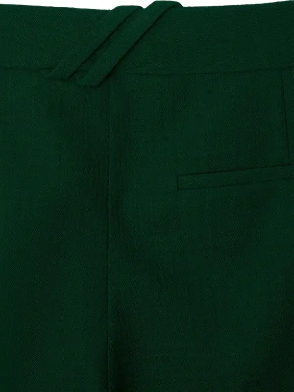 Burberry Tailored-cut Wool Trousers - Green
