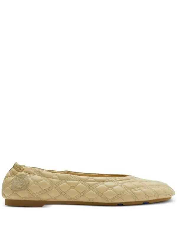 Burberry Quilted Leather Ballerina Flats