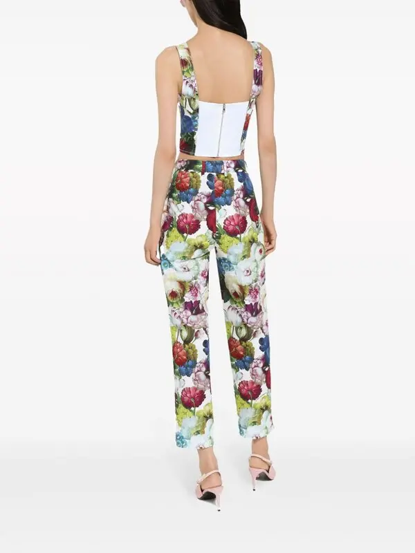 Dolce & Gabbana Floral-print Corset Top