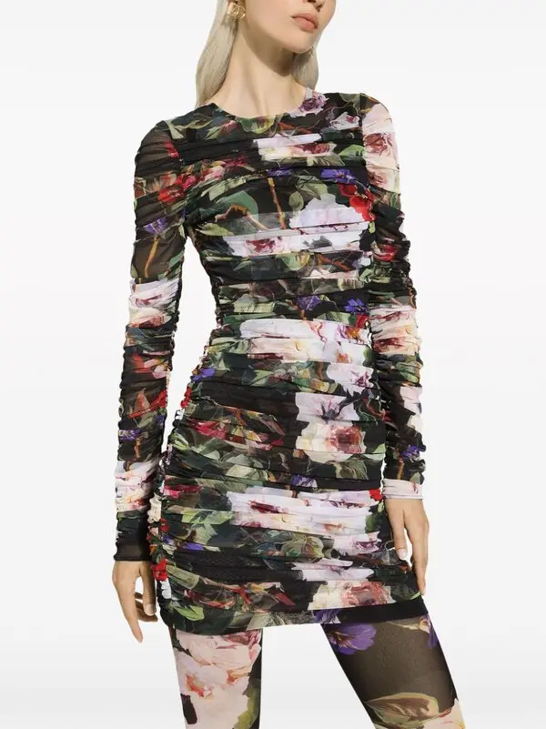 Dolce & Gabbana Floral-print Short Dress