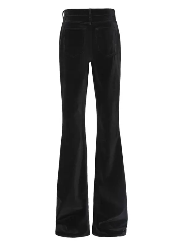 FRAME Le High Flare Velvet Trousers - Black