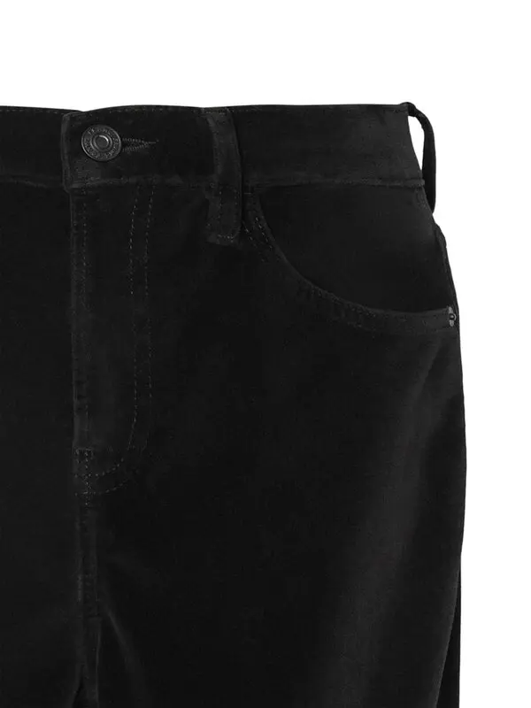 FRAME Le High Flare Velvet Trousers - Black
