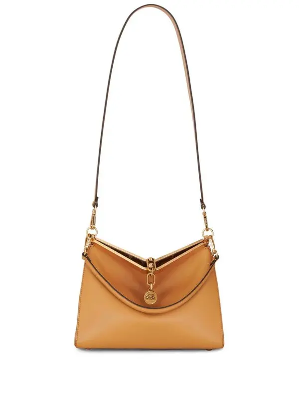 Etro Medium Vela Leather Shoulder Bag - Brown