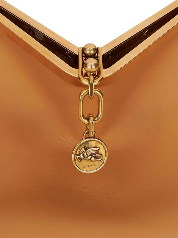 Etro Medium Vela Leather Shoulder Bag - Brown