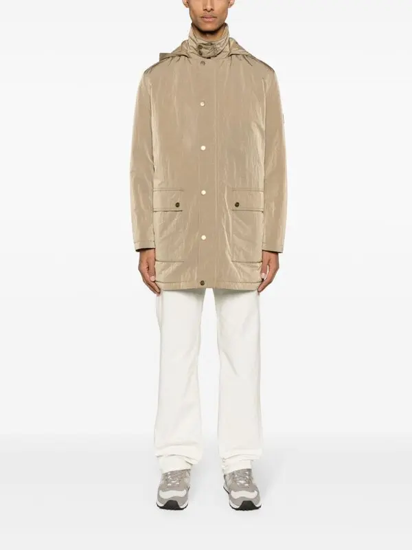 Hugo Hooded Crinkled-finish Raincoat