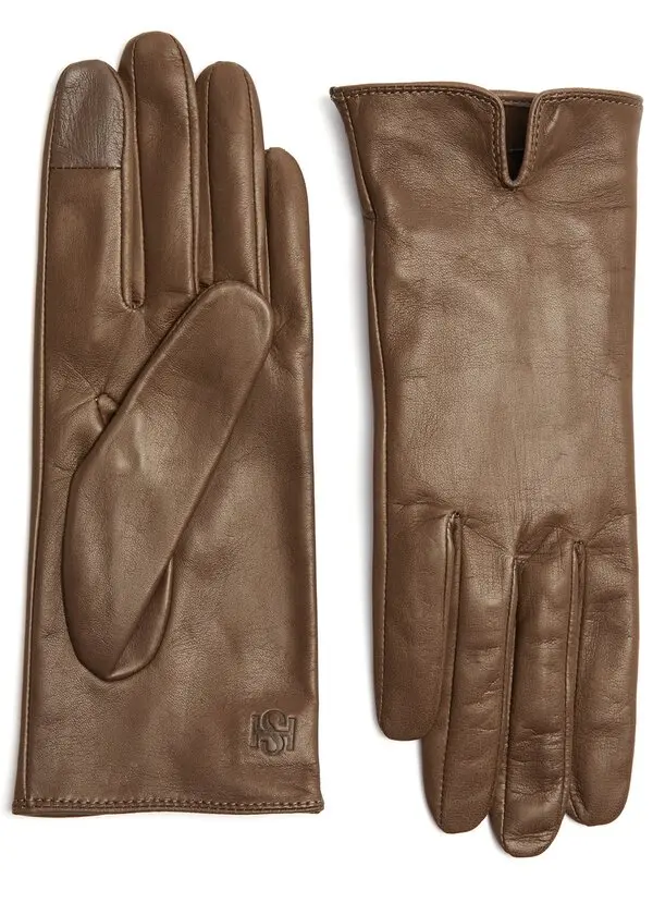 HANDSOME STOCKHOLM Essentials Leather Gloves - Taupe