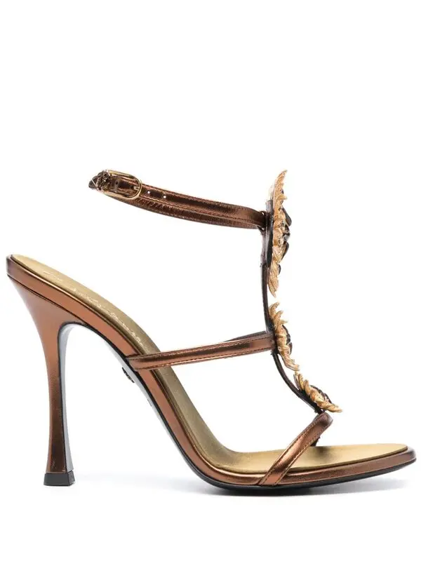 Roberto Cavalli Jewel 110mm Leather Sandals