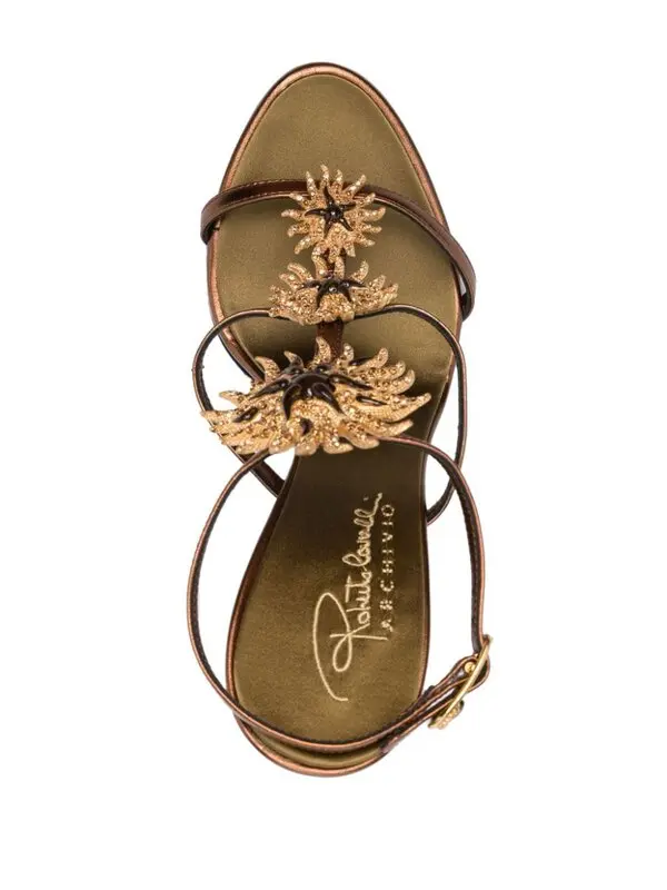 Roberto Cavalli Jewel 110mm Leather Sandals