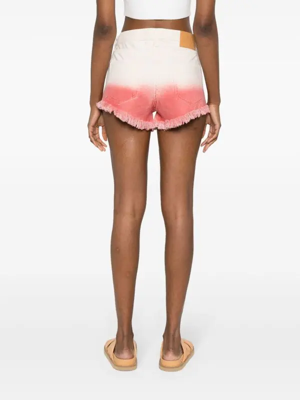 Alanui Tie-dye Denim Shorts - Neutrals