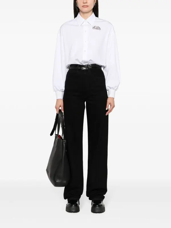 Alexander McQueen Crystal-embellished Cotton Shirt