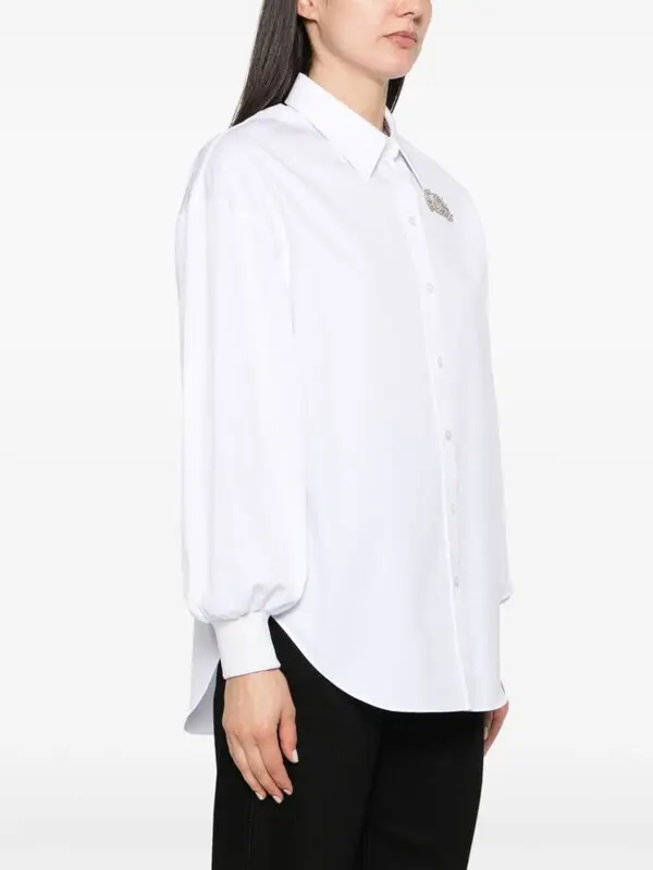 Alexander McQueen Crystal-embellished Cotton Shirt