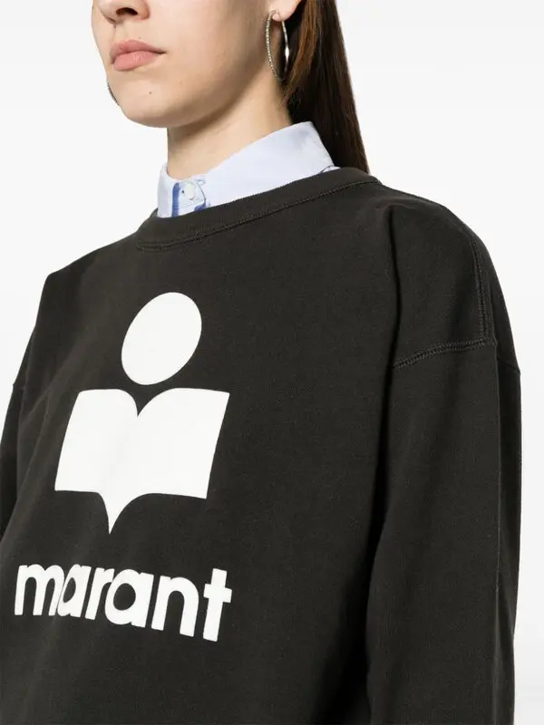MARANT ETOILE Mobyli Flocked-logo Sweatshirt