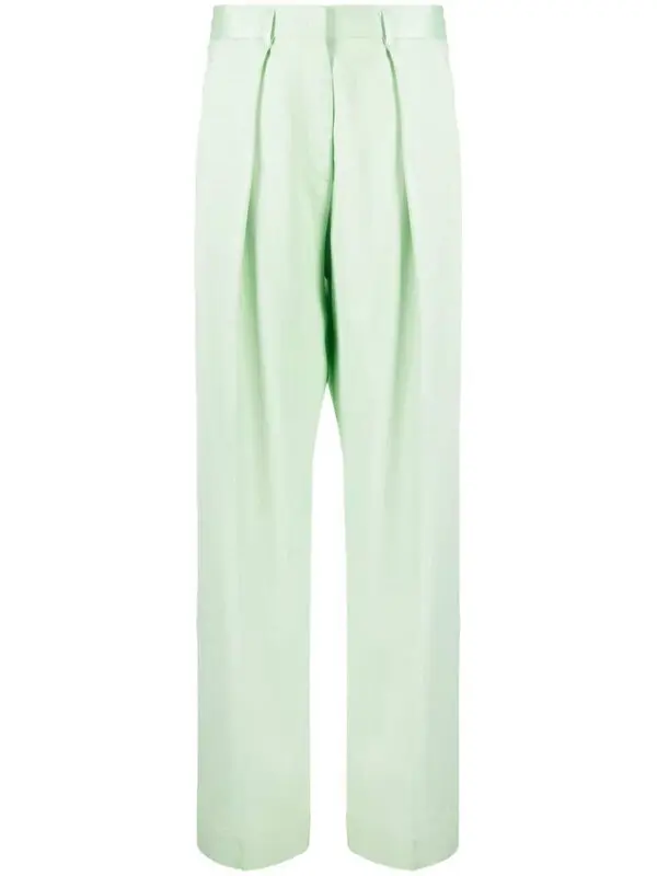 FORTE_FORTE Pleat-detail High-rise Wide-leg Pants