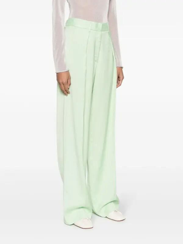 FORTE_FORTE Pleat-detail High-rise Wide-leg Pants