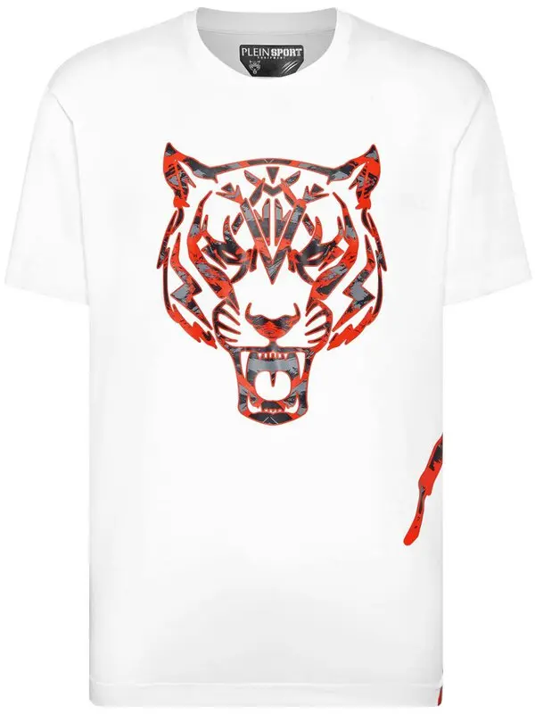 PLEIN SPORT Logo-print Cotton T-shirt - White