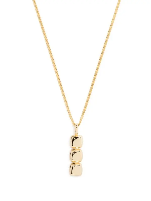 Tom Wood Mini Cushion Pendant Necklace - Gold
