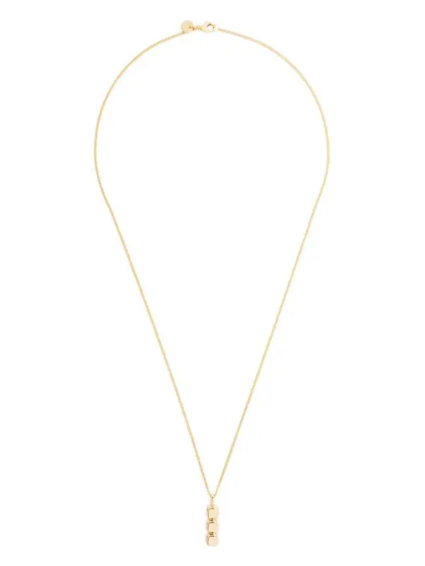 Tom Wood Mini Cushion Pendant Necklace - Gold