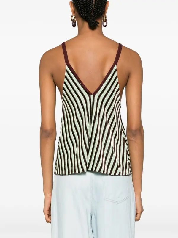 FORTE_FORTE Striped V-neck Top