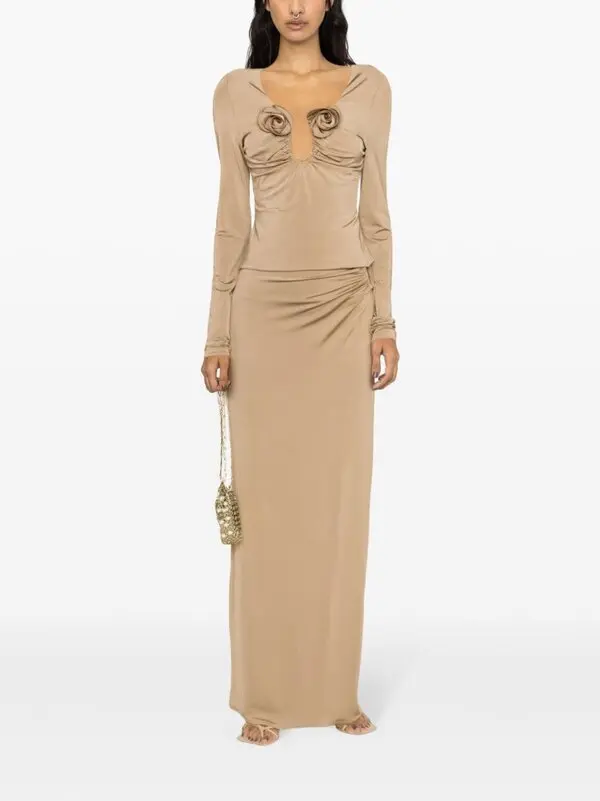 Magda Butrym Cut-out Maxi Skirt - Neutrals