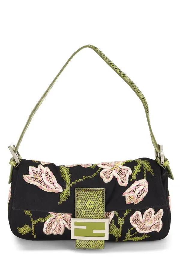 Fendi Embroidered Baguette - Multi