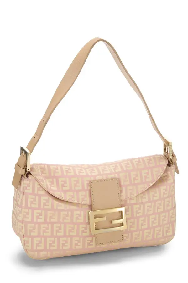 Fendi Zucchino Shoulder Bag - Pink