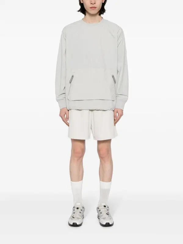 SPOONYARD Zip-pocket Crew-neck Sweatshirt - Grey