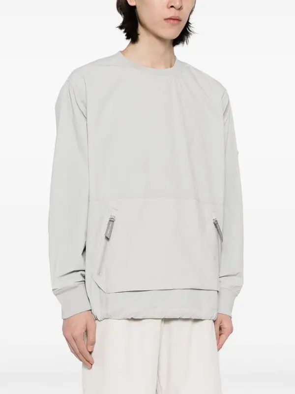 SPOONYARD Zip-pocket Crew-neck Sweatshirt - Grey