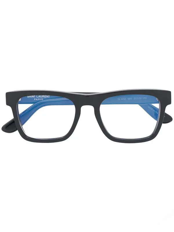 Saint Laurent Rectangle Frame Glasses - Black