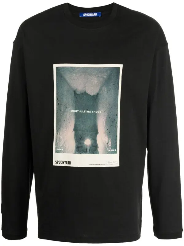 SPOONYARD Inuit Ultima Thule Cotton T-shirt - Black