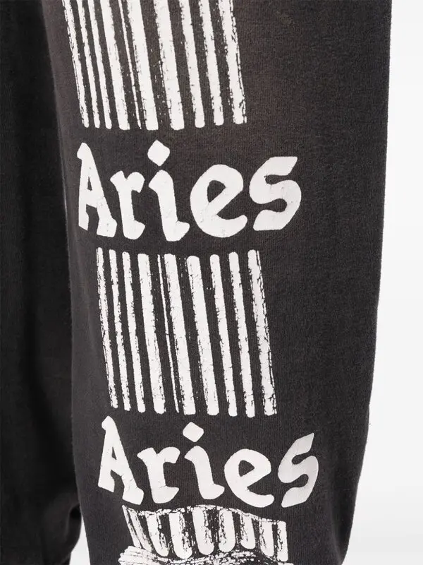 SAINT MXXXXXX Slogan-print Cotton Track Pants