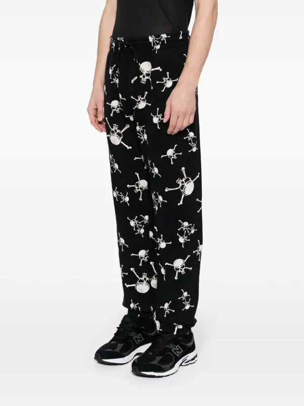 SAINT MXXXXXX Skull-print Cotton Track Pants