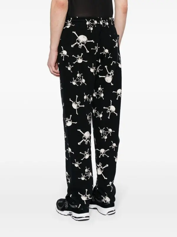 SAINT MXXXXXX Skull-print Cotton Track Pants