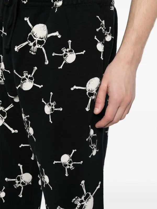 SAINT MXXXXXX Skull-print Cotton Track Pants