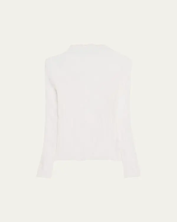 Issey Miyake Chiffon Twist-38 Sheer Top - White