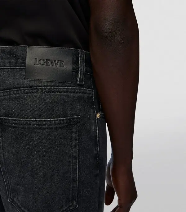 Loewe Mid-rise Straight Leg Jeans - Black