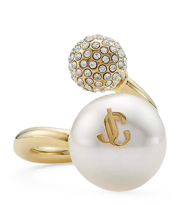 JIMMY CHOO Embellished Auri Ring - Gold