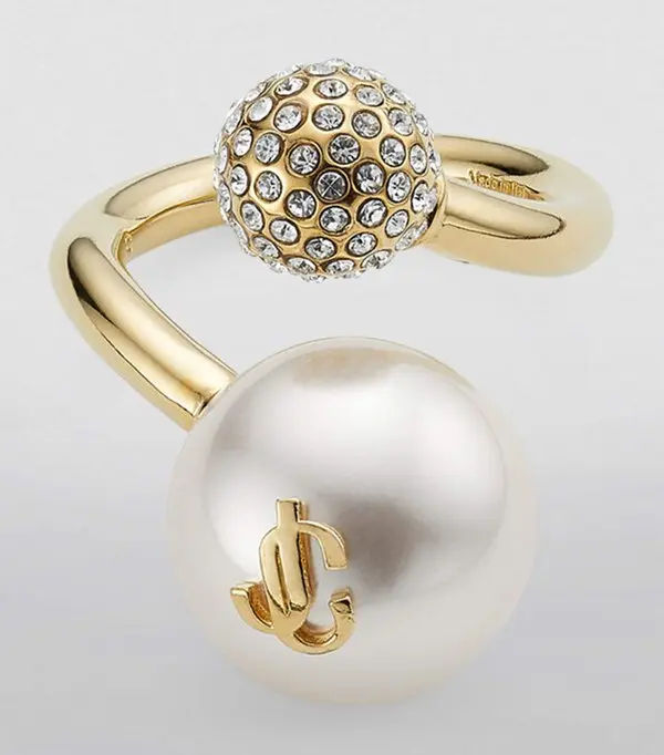 JIMMY CHOO Embellished Auri Ring - Gold