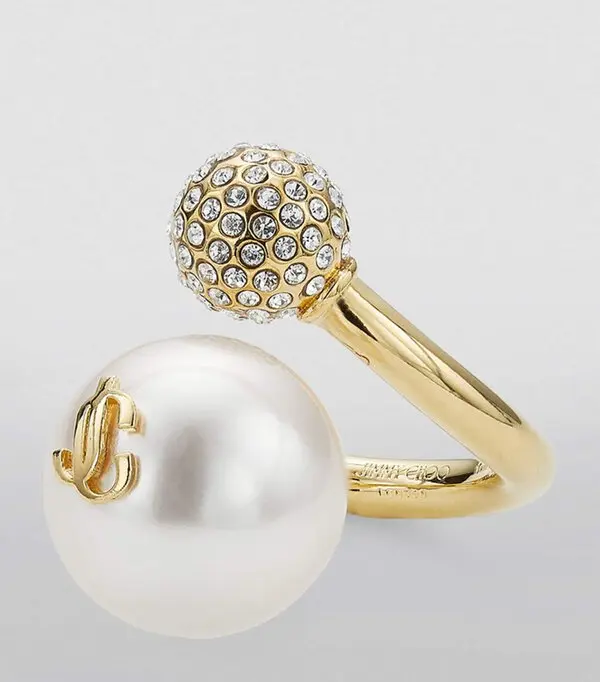 JIMMY CHOO Embellished Auri Ring - Gold
