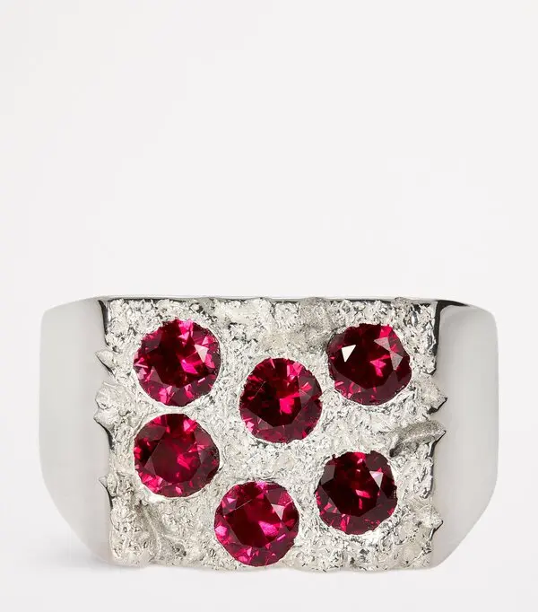 BLEUE BURNHAM Exclusive Sterling Ruby Signet Ring