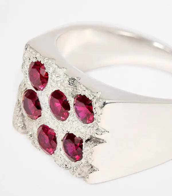 BLEUE BURNHAM Exclusive Sterling Ruby Signet Ring