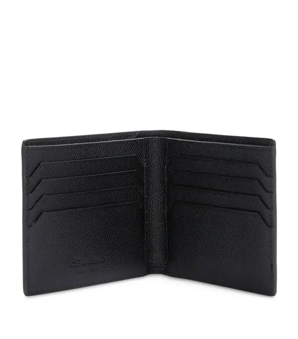 Santoni Textured Leather Wallet - Black