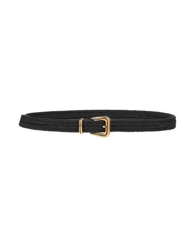 Brunello Cucinelli Woven Belt With Buckle And Leather Lining - Black
