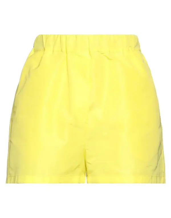 MSGM High Waisted Shorts - Yellow
