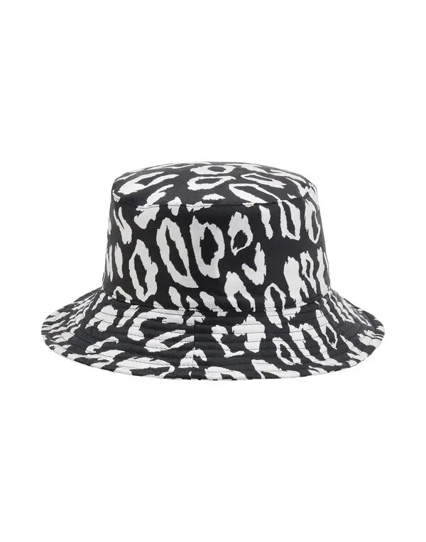 8 BY YOOX Double Face Animalier Bucket Hat - Black